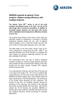 AERZEN expands its general turbo program. Highest energy efficiency ...